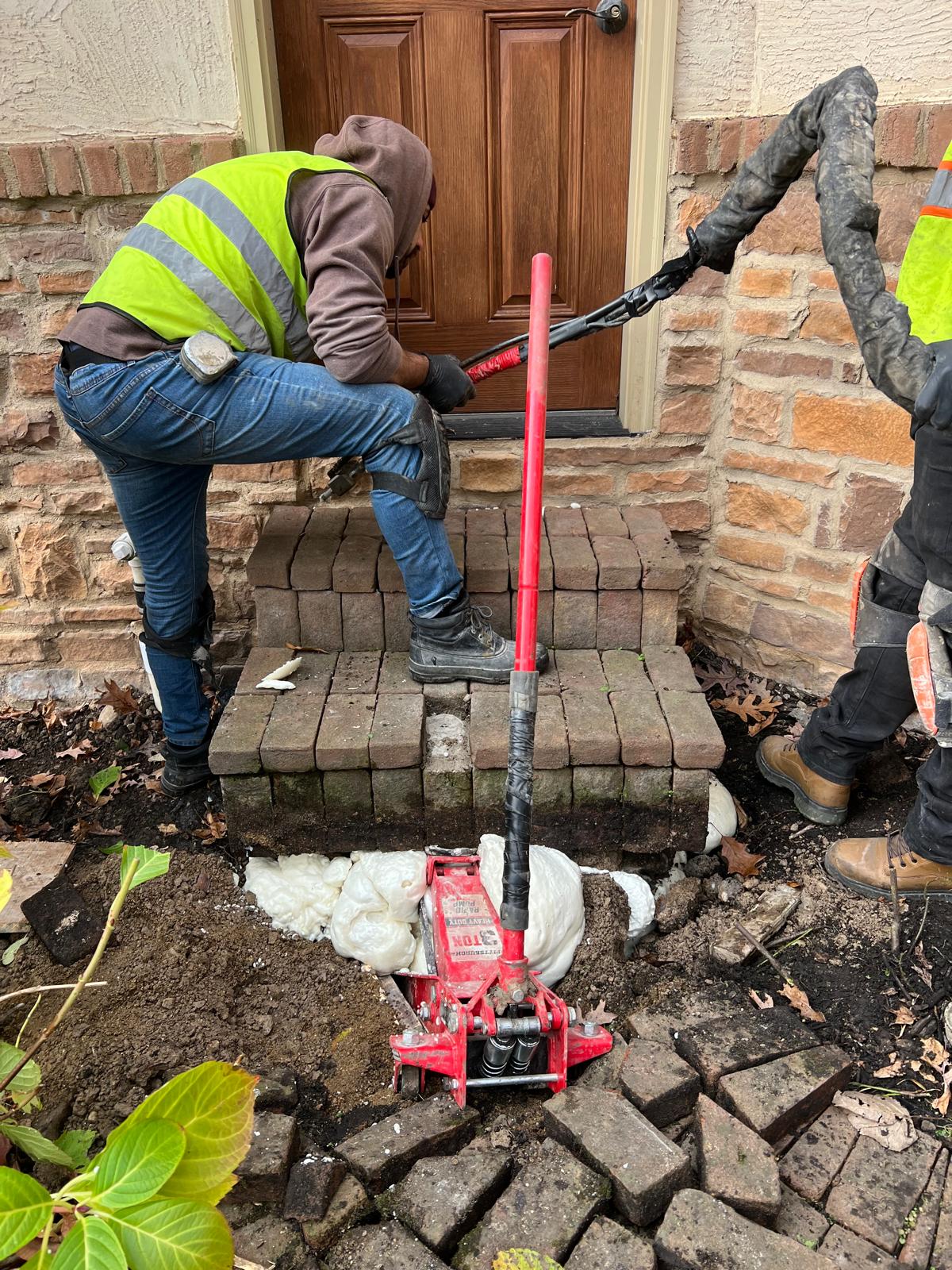 Case Study: Restoring Front Steps with Polyurethane Leveling - Top Level
